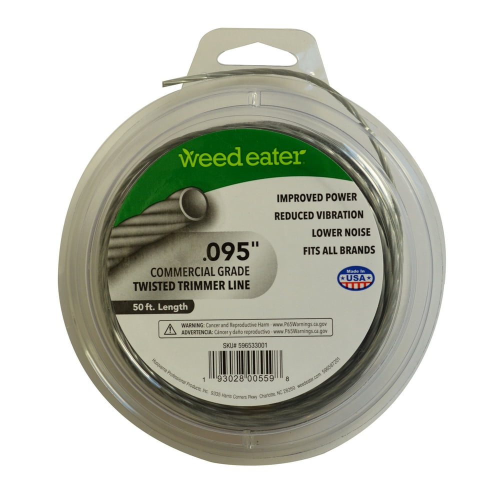 Weed Eater 0.095" x 50' Twisted Replacement Trimmer Line - Walmart.com ...