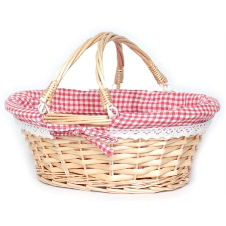 Panier en Osier Panier Cadeau Paniers Vide Ovale Saule Panier de Pique ...