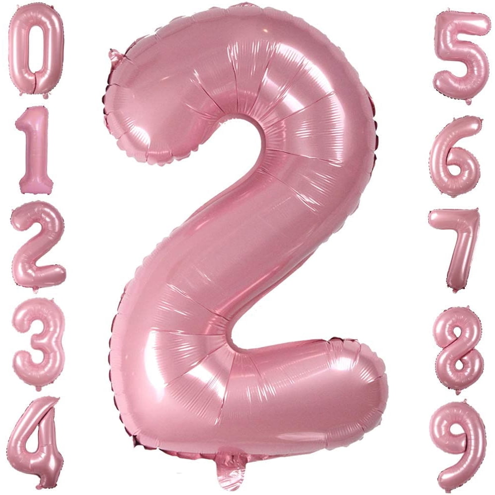 Number 2 Balloon, Light Pink, 40 Inch - Walmart.com - Walmart.com