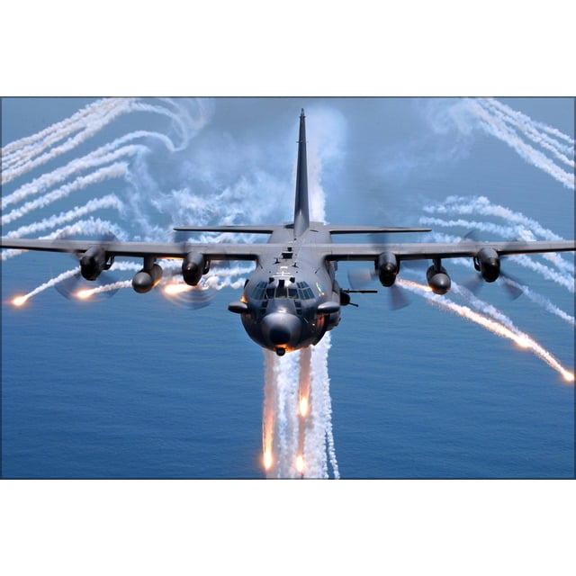 24"x36" Gallery Poster, AC-130H spectre gunship 16th Special Operations ...