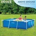 "Intex 86"" x 59"" x 23"" Easy Assembly Rectangular Frame Above Ground ...