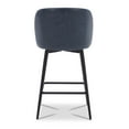 "CHITA 27"" Upholstered Swivel Counter Height Bar Stools Set of 2, Faux ...