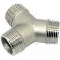 BDKWID-Stainless Steel 304 Tee NPT Female/Male Y Shaped 3 Way Cast Pipe ...