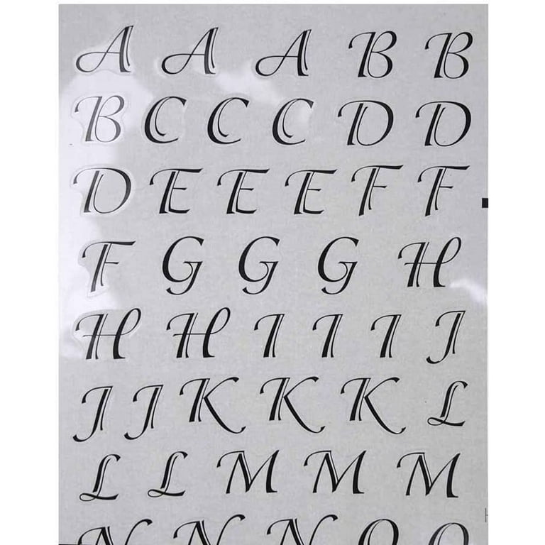 Fancy Script Letter Stencils
