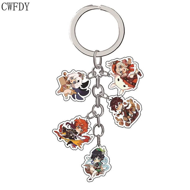 Impact Genshin Keychain Lnazuma, Xiao Ganyu Zhongli Diluc Shirt ...