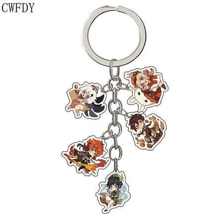 Impact Genshin Keychain Lnazuma, Xiao Ganyu Zhongli Diluc Shirt ...