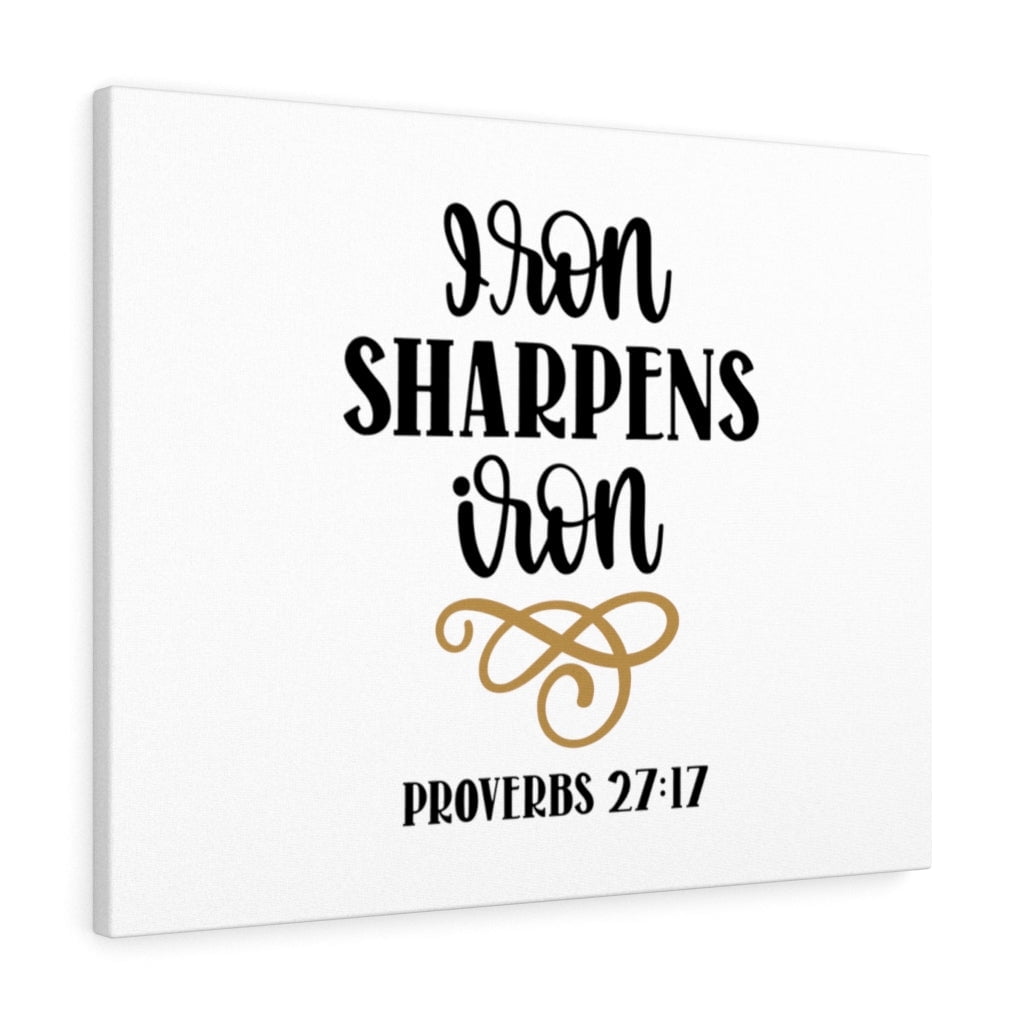 Scripture Walls Iron Sharpens Iron Proverbs 27:17 Bible Verse Canvas ...