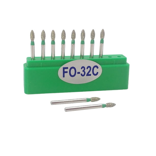 10 pzs/caja de burs dentales para pulido de piezas de mano de alta velocidad serie fo | Bodega ...