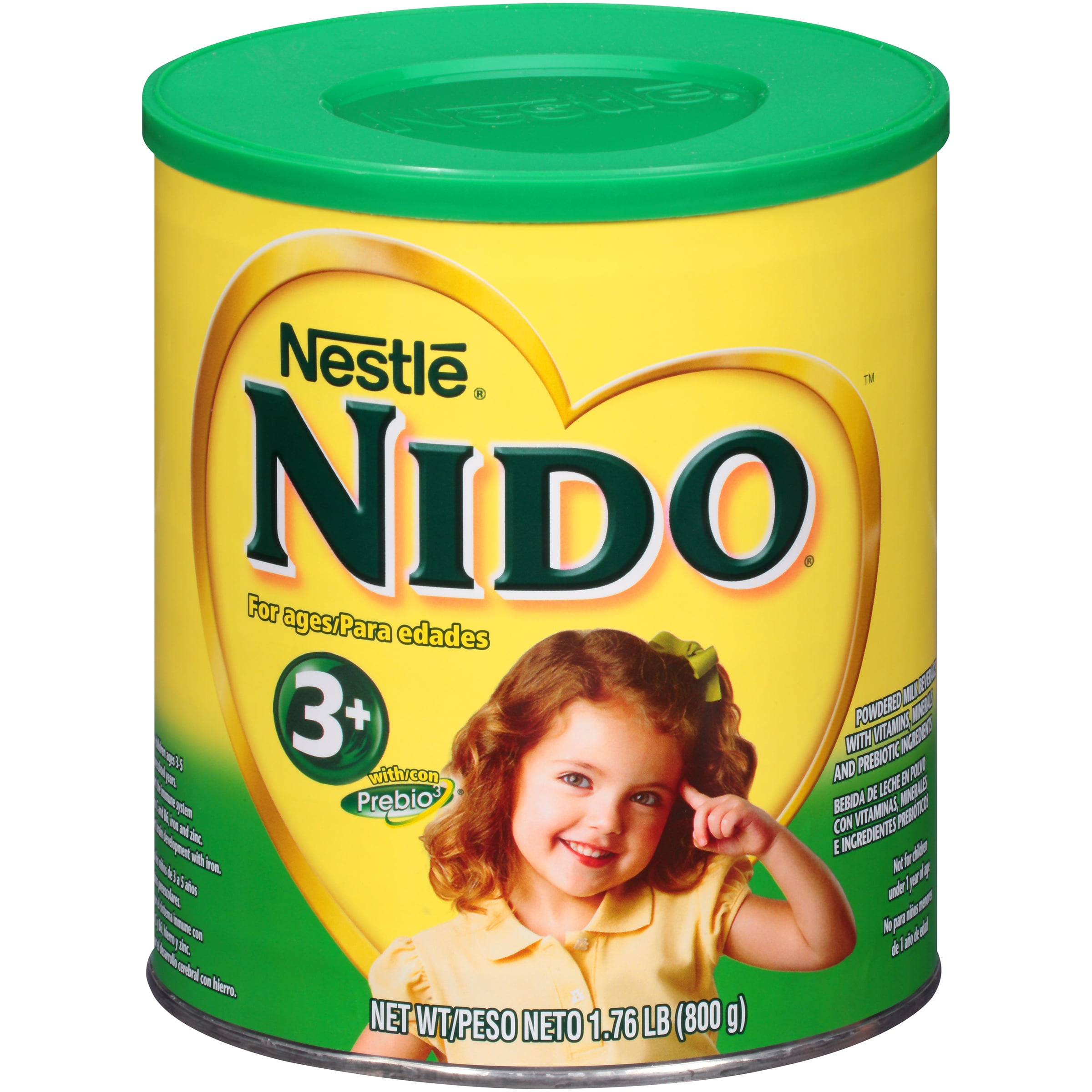 Nestle NIDO Pre-School 3+ Whole Milk Powder 1.76 lb. Canister ...