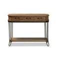 Kellyn Vintage Rustic Industrial Oak Brown Finished Wood and Metal 3 ...