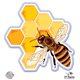 Honey Bee Honey Comb - 3" Vinyl Sticker - For Car Laptop I-Pad Phone ...