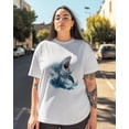 Angry Dolphin T Shirts for Women Short Sleeve Cotton Crewneck T-Shirt ...