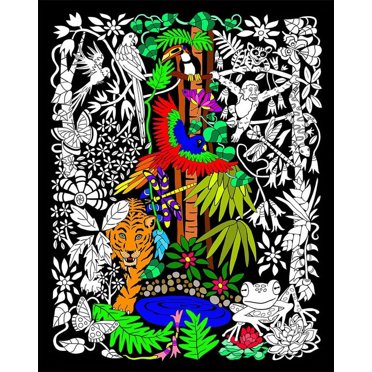 Deer Forest - Fuzzy Velvet Coloring Poster 16x20 Inches - Walmart.com
