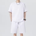AGKIZG Solid Color Fashion Casual Short Sleeve Summer Ice Silk Thin ...