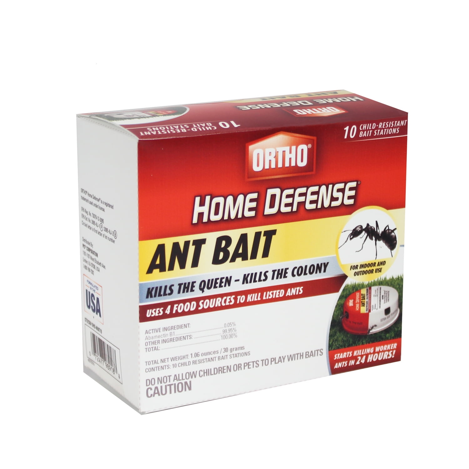 Ortho Home Defense Indoor/Outdoor Metal Ant Bait Stations - 10 Traps ...