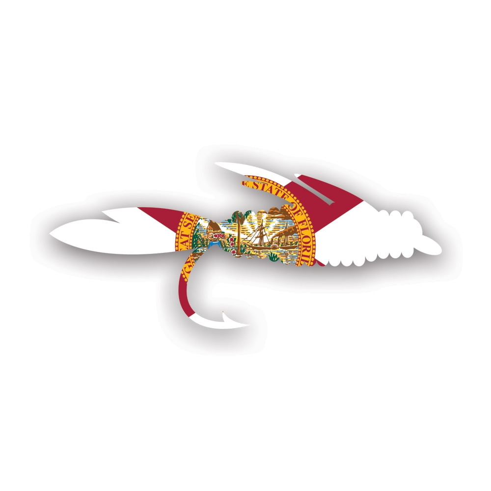 Florida Fly Fishing Sticker Decal - Self Adhesive Vinyl - Weatherproof ...
