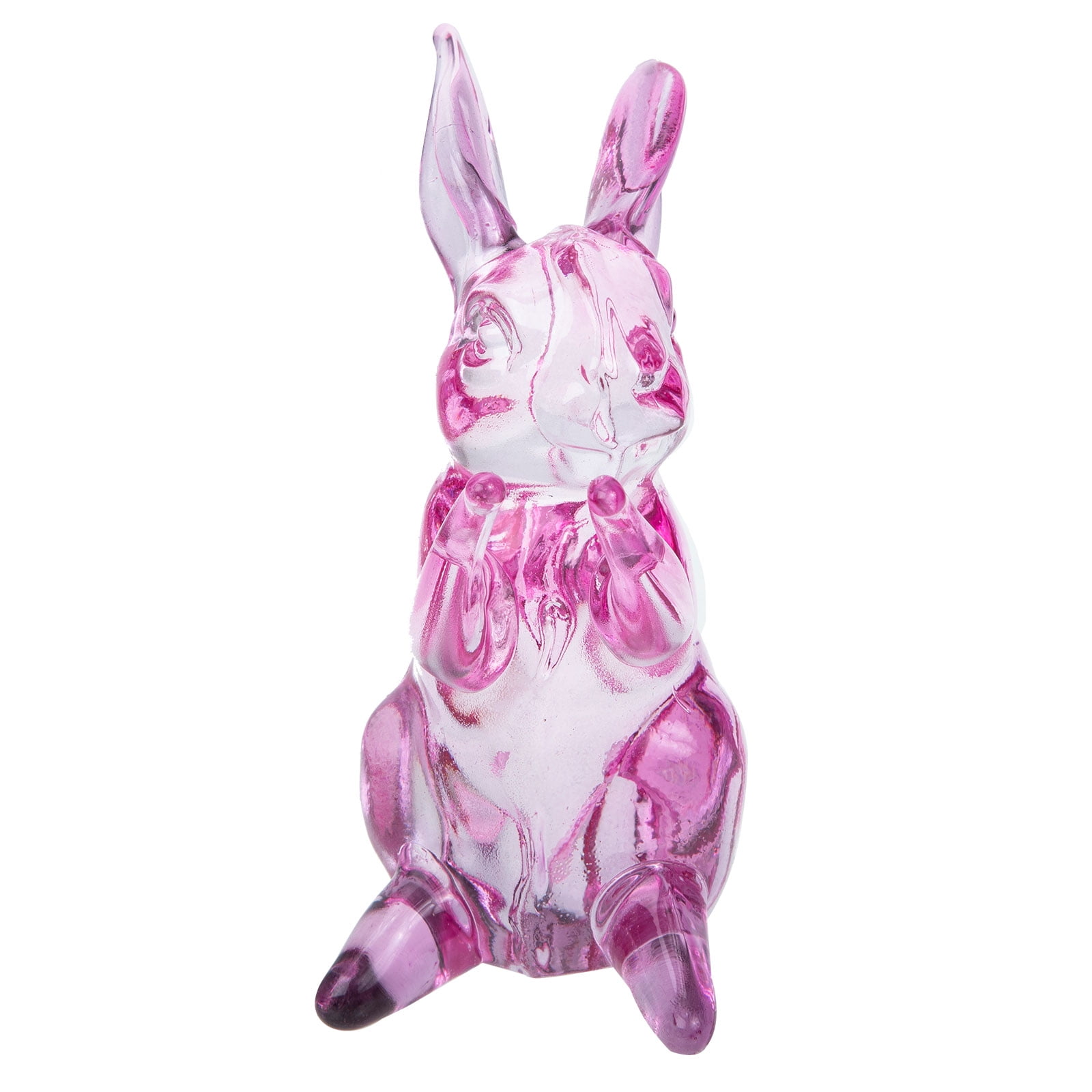 Hemoton Rabbit Crystal Bunny Animal Glass Figurine Sculpture Statue ...