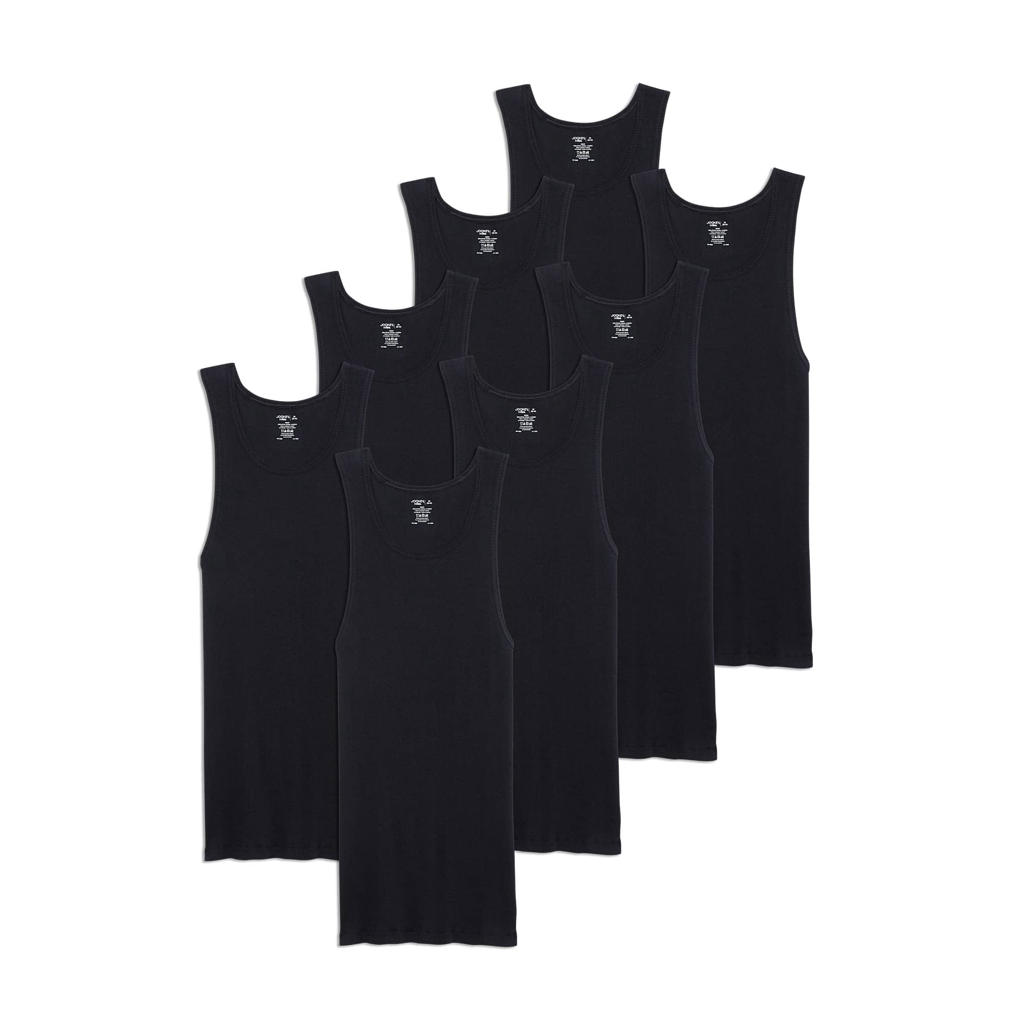 Click here for Jockey 100 Cotton A-Shirt Tank - 8 Pack prices