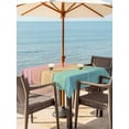 Color Wood Grain Square Outdoor Tablecloth with Umbrella Hole Country ...