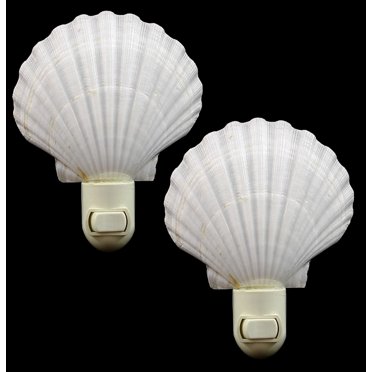 Nautical Ocean Lamp: Real Pink Murex Seashell Night Light with On/Off ...