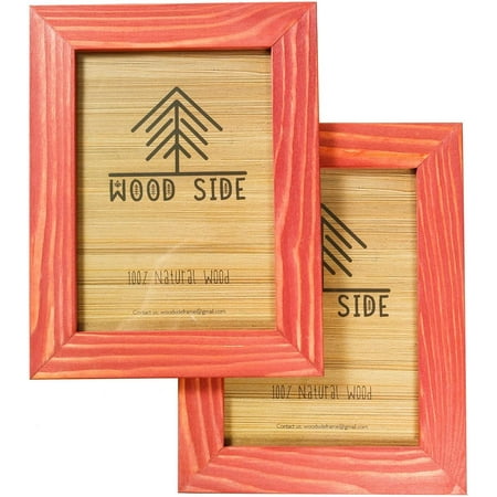 Rustic Wooden Picture Frame 5x7 Inch - Set of 2 - 100% Natural Eco ...