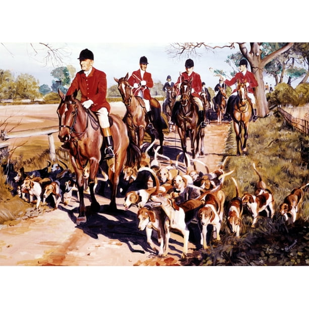 Fox Hunting - Riders And Their Dogs Poster Print By Malcolm Greensmith ...