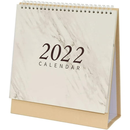 Marble Desk Calendar 2022 Standing Table Calendar Monthly Planner ...