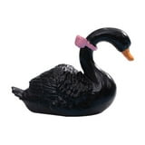 Konghyp Crown Swan Micro Decoration – Elegant Black Swan Resin Bonsai ...