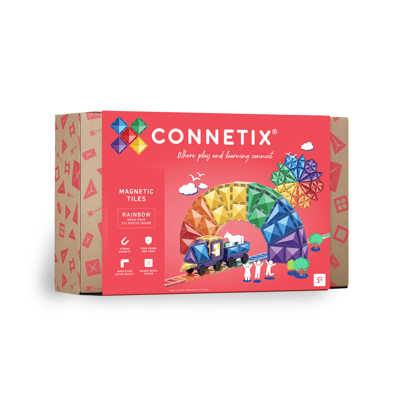 Click here for Connetix Magnetic Tiles  Rainbow Mega Pack  212 Pi... prices