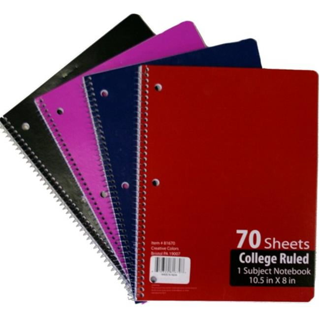 YDB 1 Subject 70 Sheet College Ruled Notebook, Case of 48 - Walmart.com