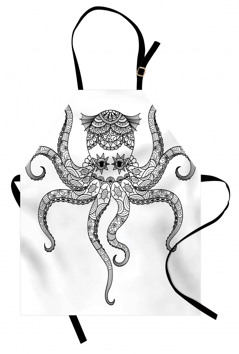 Octopus Apron Octopus Doodle Cultural Ethnic Pattern Mandala Eastern ...