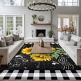 5'x8' Area Rugs, Yellow Sunflower Indoor Outdoor Area Rug for Living ...