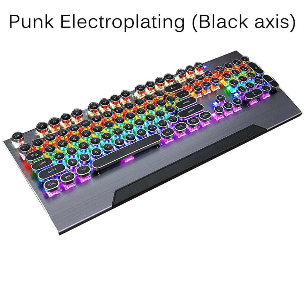 Teclado Mecánico Real Tecla Redonda De Metal Teclado De Escritura Punk ...