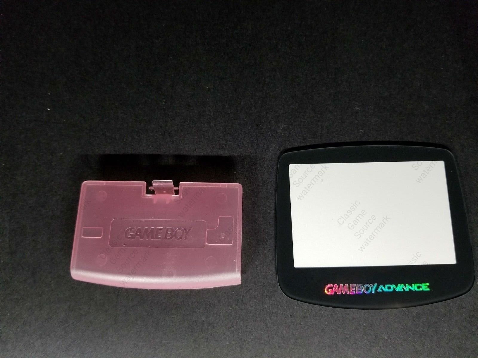 Transparent Pink battery Cover Logo + Glass Holographic Screen for ...