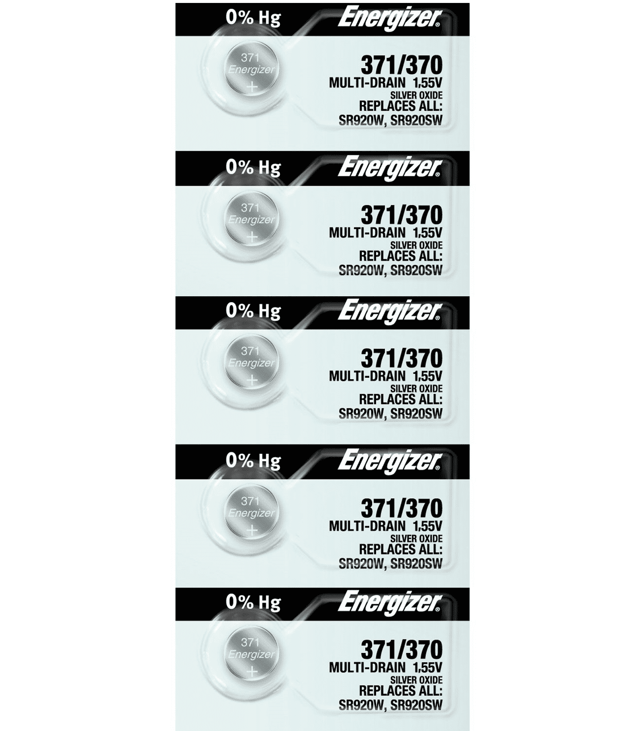 Energizer 371/370 SR920/W/SW Silver Oxide Watch Battery (5 Count ...