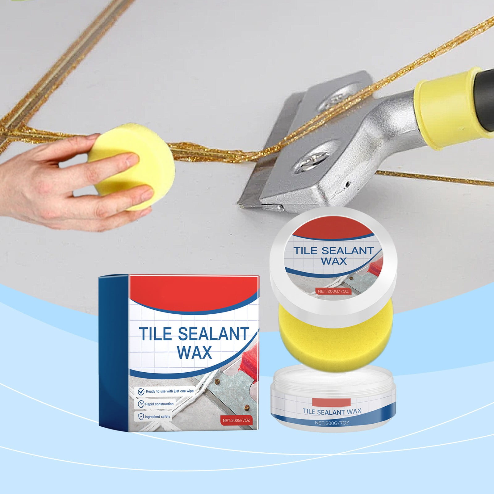 Clean Tile Seam Isolation Wax, Floor Wall Tile Gaps Are Easy To Clean ...
