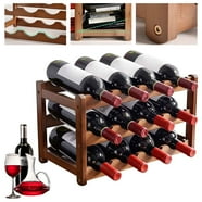 Costway 72 Bottle Wood Wine Rack Stackable Storage 6 Tier Storage ...