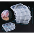 3 Tier Clear Transparent Plastic Stackable Storage Box - Adjustable ...