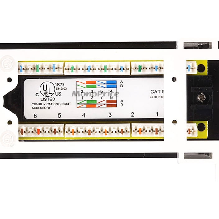 Buy Monoprice 12-Port Vertical Cat6 Mini Patch Panel 110 Type Online at ...