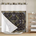 No Hook Shower Curtain, Retro Dragonfly Standard Shower Curtain with ...