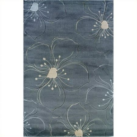 Linon Rugs Milan Rectangular Area Rug in Grey and Ivory-8' x 10'3 ...