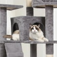 Pefilos 60" Cat Tree for Large Cats, Indoor Cat Tower for Cozy Plush ...