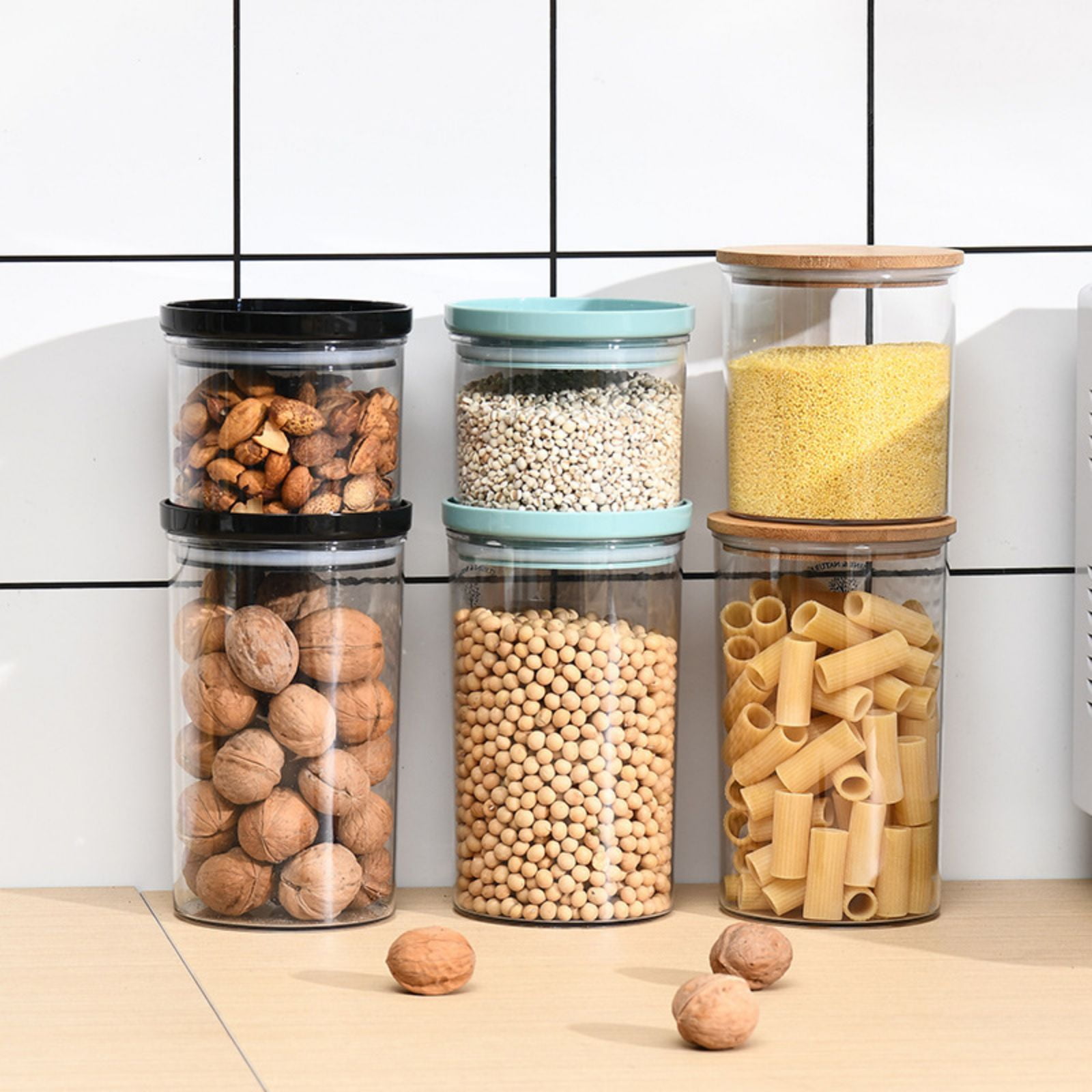 Holocky Airtight Food Storage Container Kitchen Food Storage Jar with ...