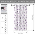 Butterfly and Floral Purple Pattern Blackout Curtains,Triple Weaved ...