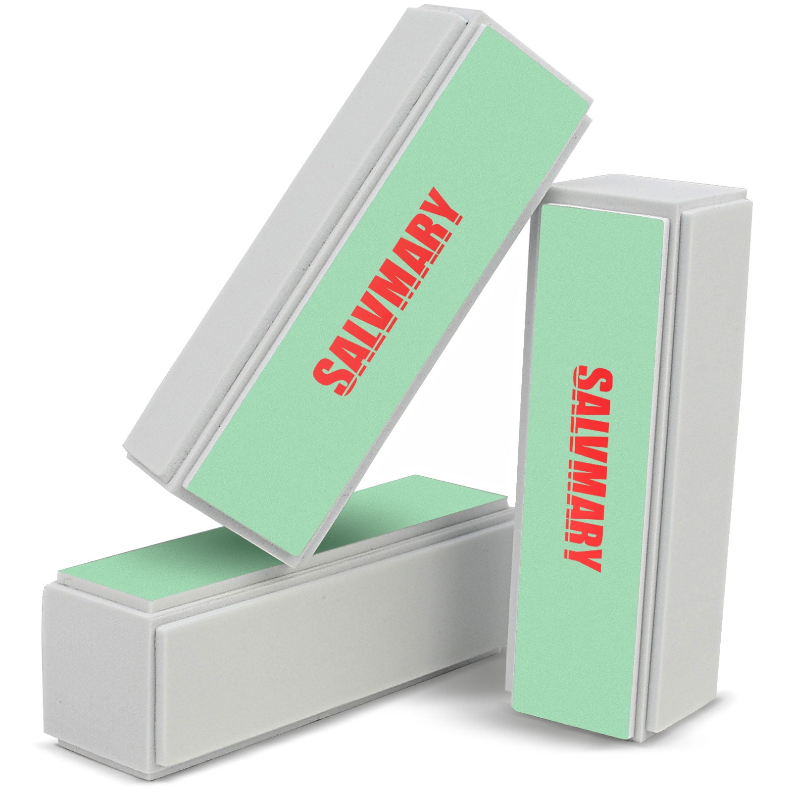 Salvmary 4 Way Nail Buffer and Shining Block Green White Manicure Tool ...