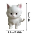 Adorable Mini White Plastic Figurine Statue, Durable Easy Clean ...