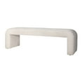 Jofran Sophia Modern Luxury Curved Upholstered Jacquard Bench - Large ...
