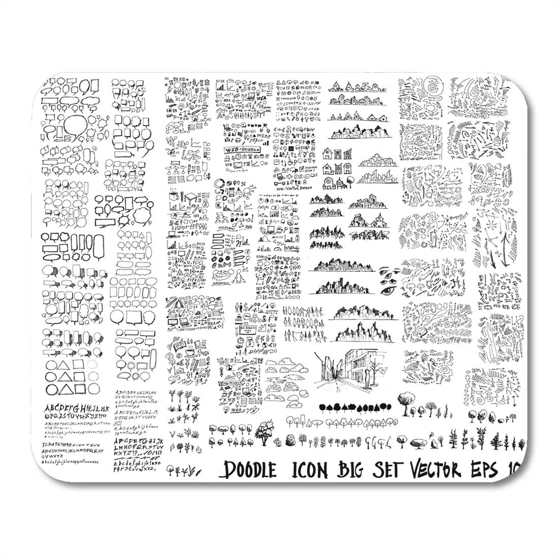 SIDONKU Draw Sketch Mega of Doodles Super Collection Speech Media Tree ...