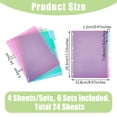 4 Sheets A4 PP Plastic Binder Dividers Index Page Tab for Planner ...