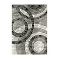 GLORY RUGS Area Rug Modern 2x7 Grey Black Circles Geometry Soft Hand ...
